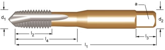 Maschio a macchina E000 imbocco corretto ø da M6 a M24 Dormer [E000M6]