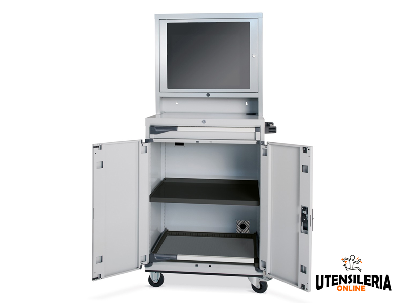 Armadio porta computer Fami Master CS 791x598x1731h con ruote [MASTERCS01]