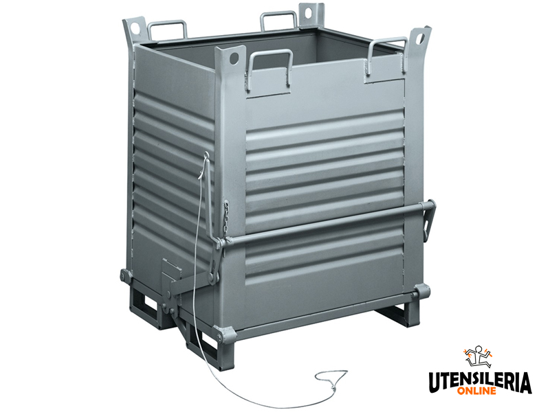 Contenitore industriale Fami 1000x800x1150mm con fondo apribile a rulli ...